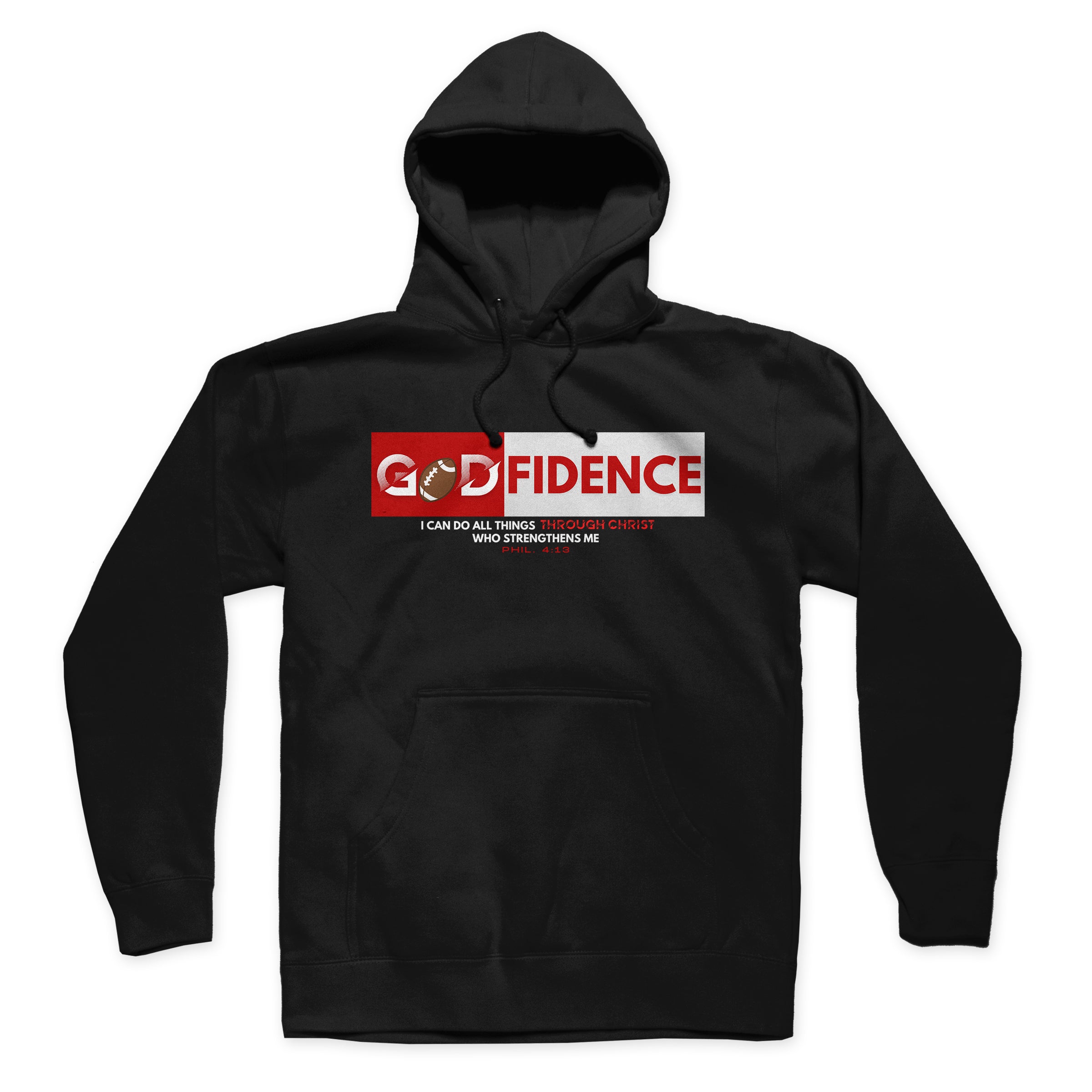 Godfidence - Football - Hoodie - Black – Crossover Gear Brand